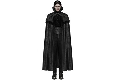 Black Long Gothic 'Illuminati' Cloak Coat by Punk Rave • The Dark Store™