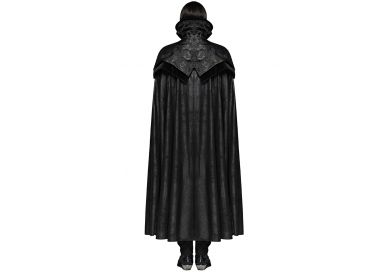 Black Long Gothic 'Illuminati' Cloak Coat by Punk Rave • The Dark Store™