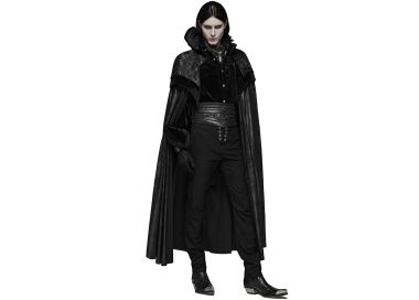 Black Long Gothic 'Illuminati' Cloak Coat by Punk Rave • The Dark Store™