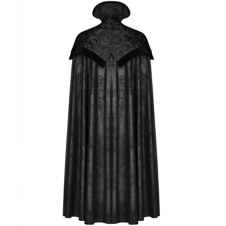 Black Long Gothic 'Illuminati' Cloak Coat by Punk Rave • The Dark Store™