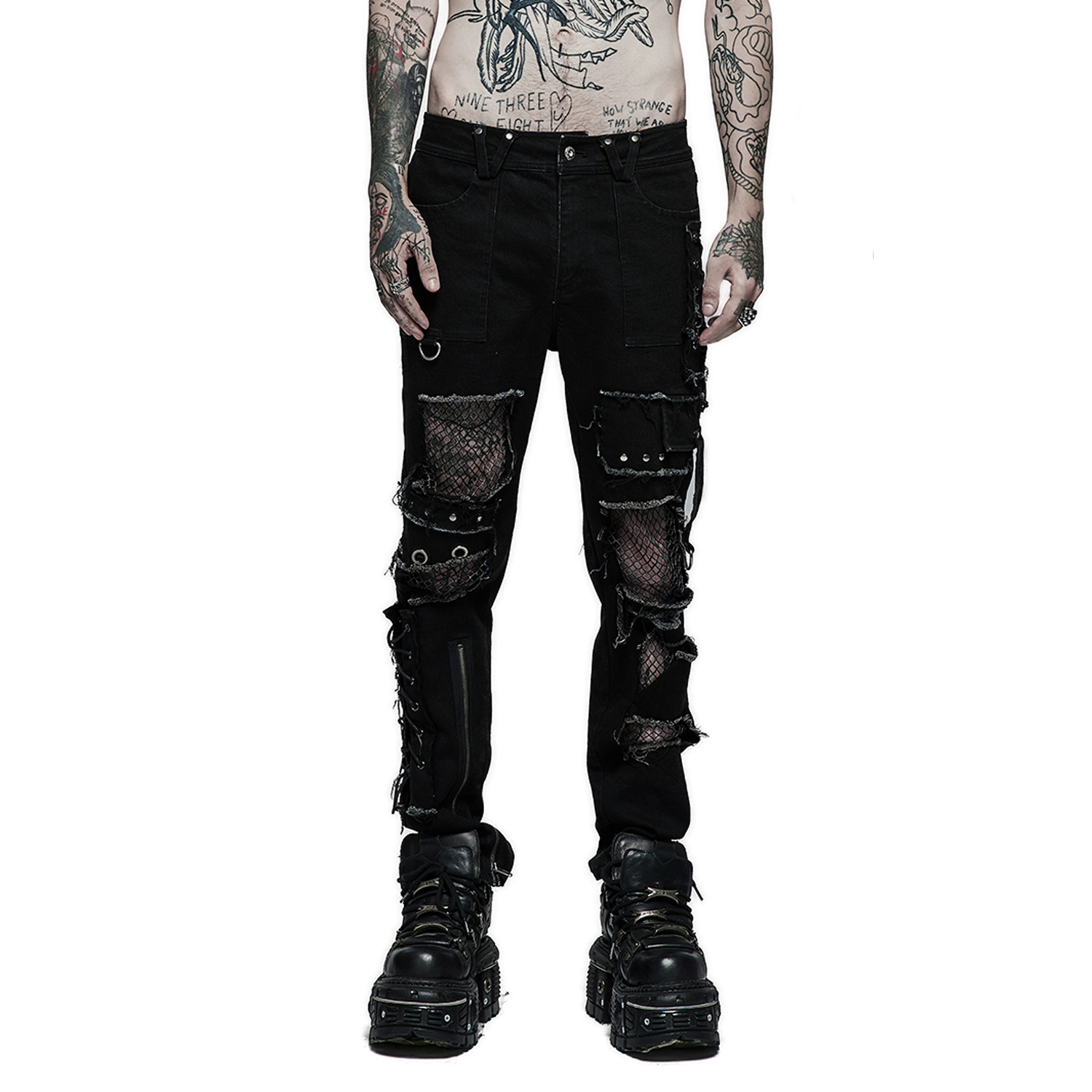 Pantalon 'Punk Decadent' Noir by Punk Rave • The Dark Store™