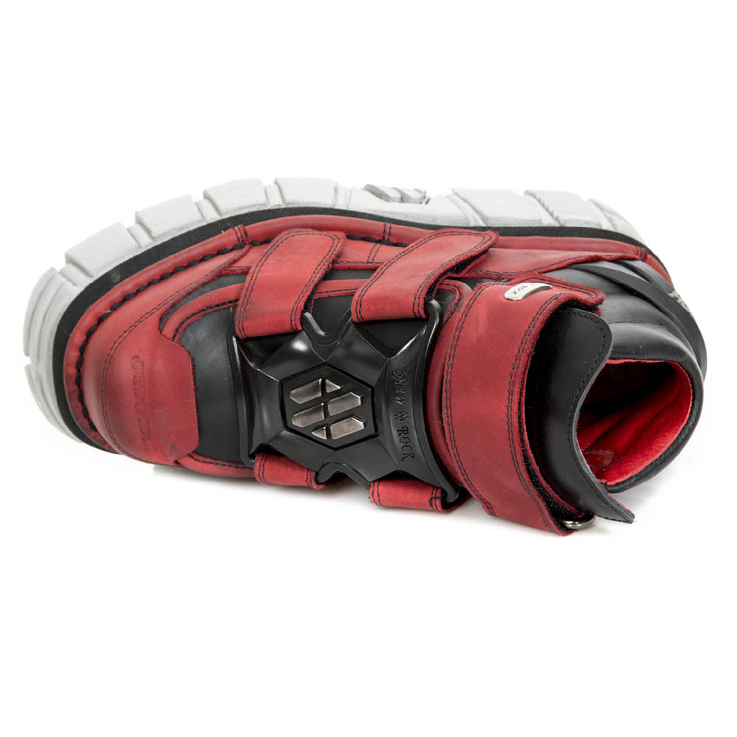 Black and Red New Rock Metallic Shoes M.285-S39 • The Dark Store™