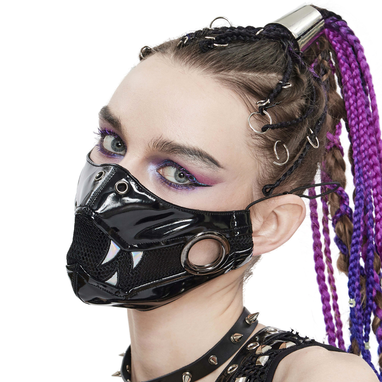 Black and White 'Beast Jaw' Face Mask by Devil Fashion • The Dark Store™