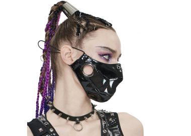 Black and White 'Beast Jaw' Face Mask by Devil Fashion • The Dark Store™
