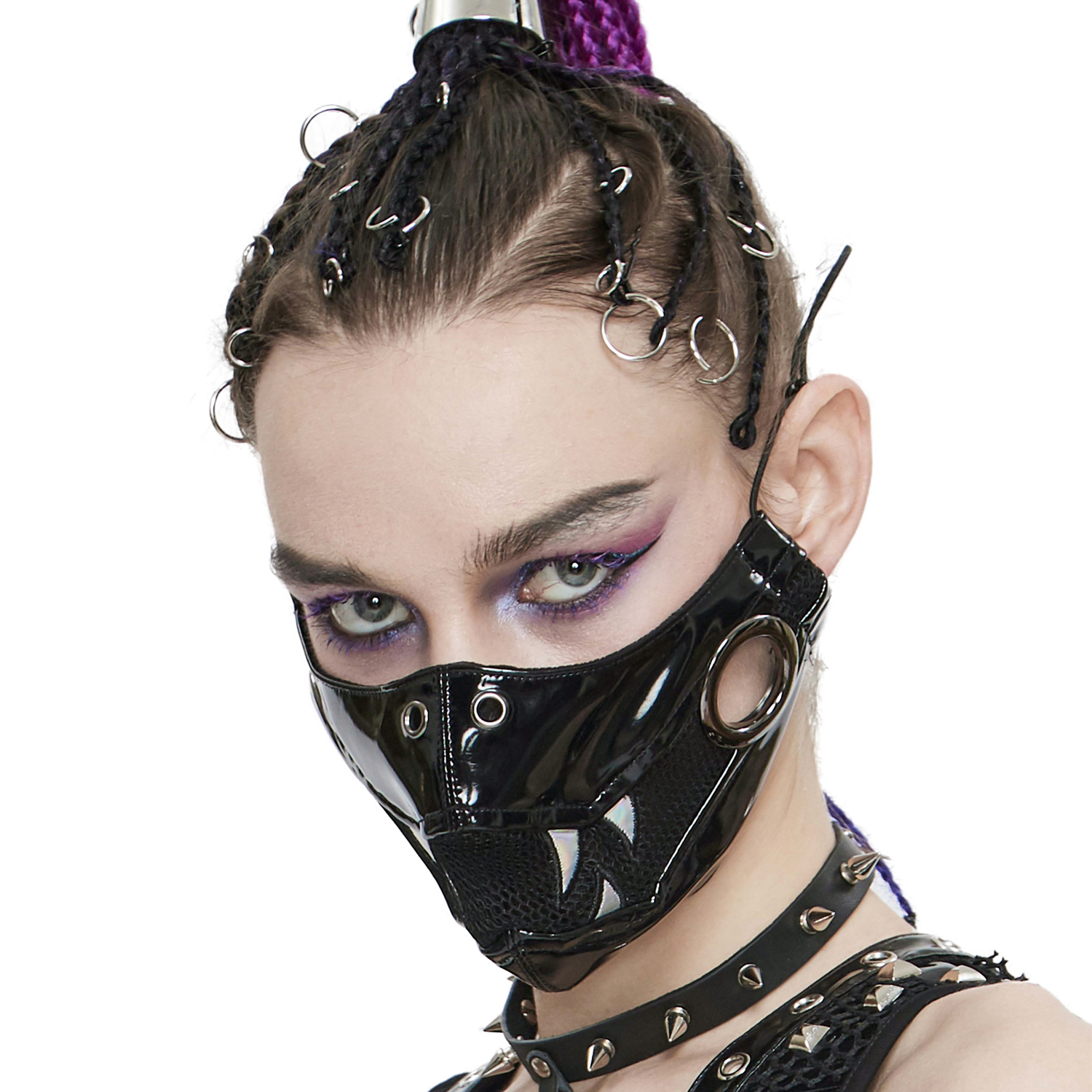 Black and White 'Beast Jaw' Face Mask by Devil Fashion • The Dark Store™