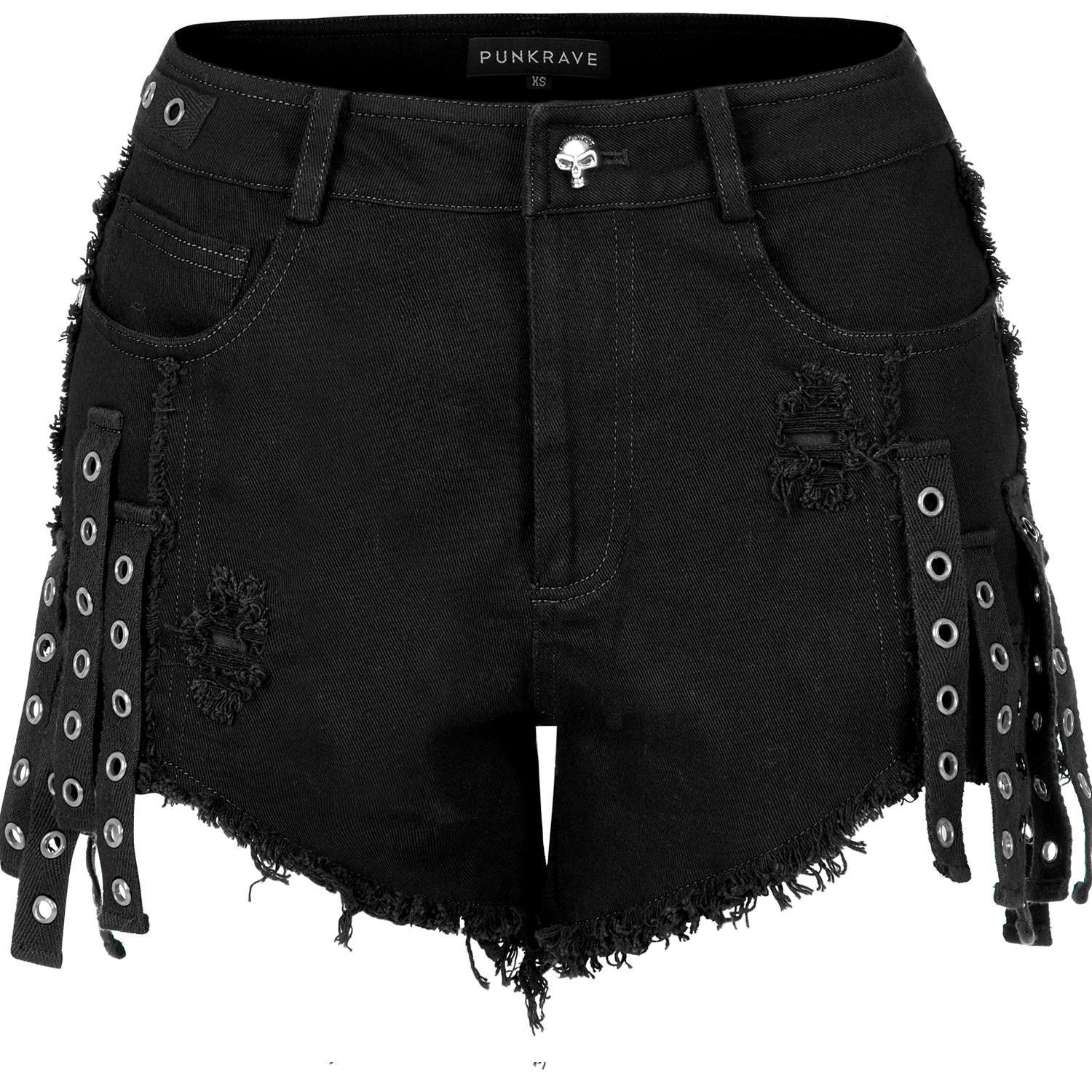 Black 'Ragged' Gothic Shorts by Punk Rave • The Dark Store™