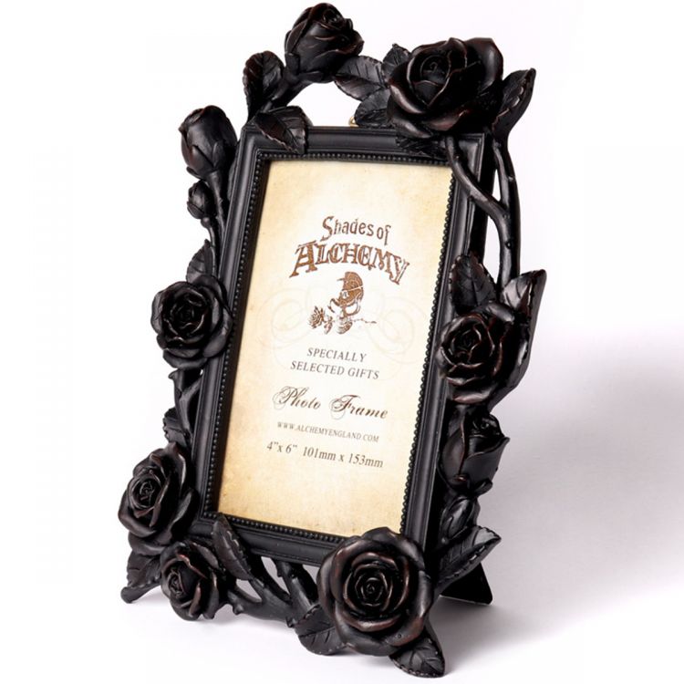 Black 'Rose & Vine' Photo Frame by Shades of Alchemy • The Dark Store™