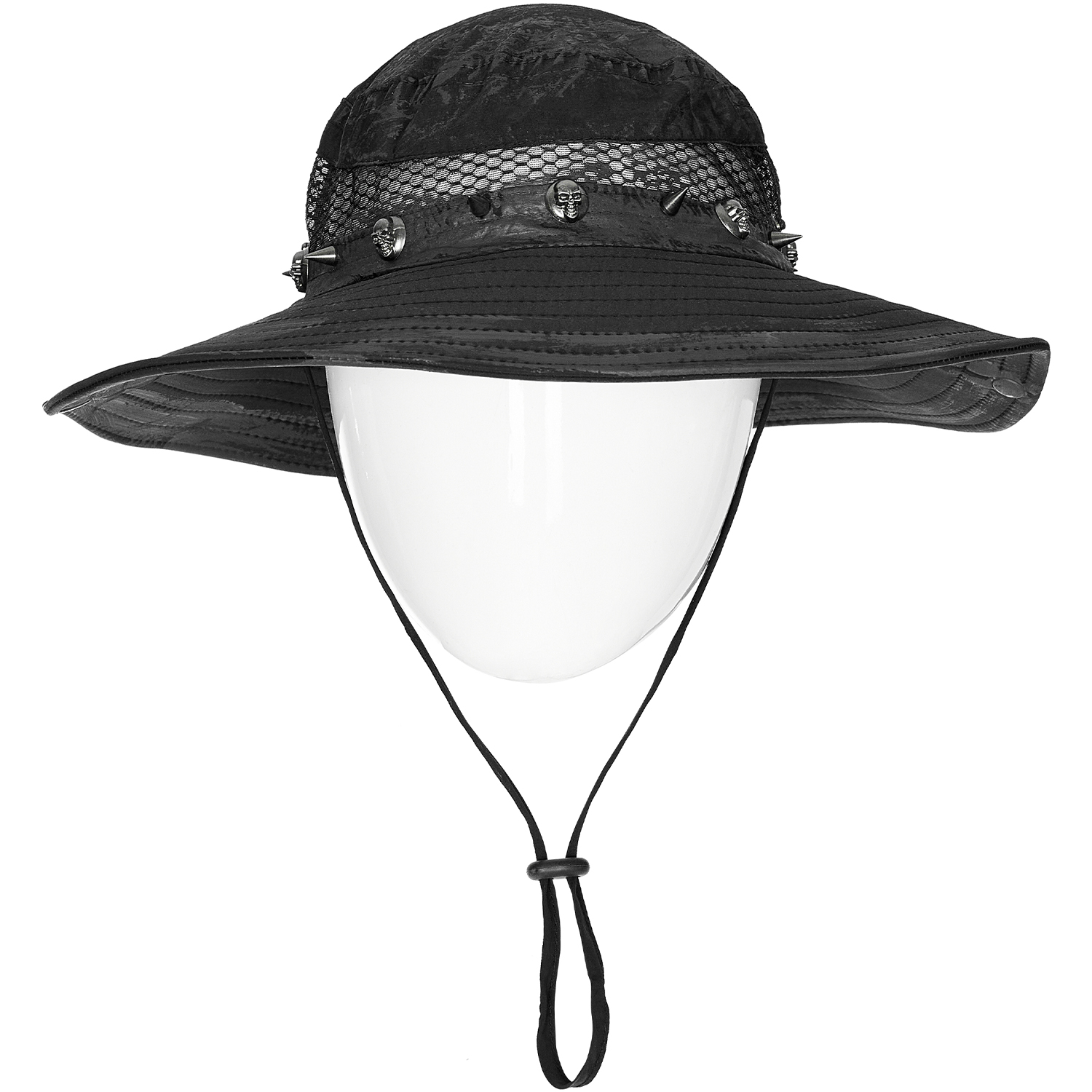 Black 'Distressed' Post Apocalyptic Hat by Punk Rave • the dark store™