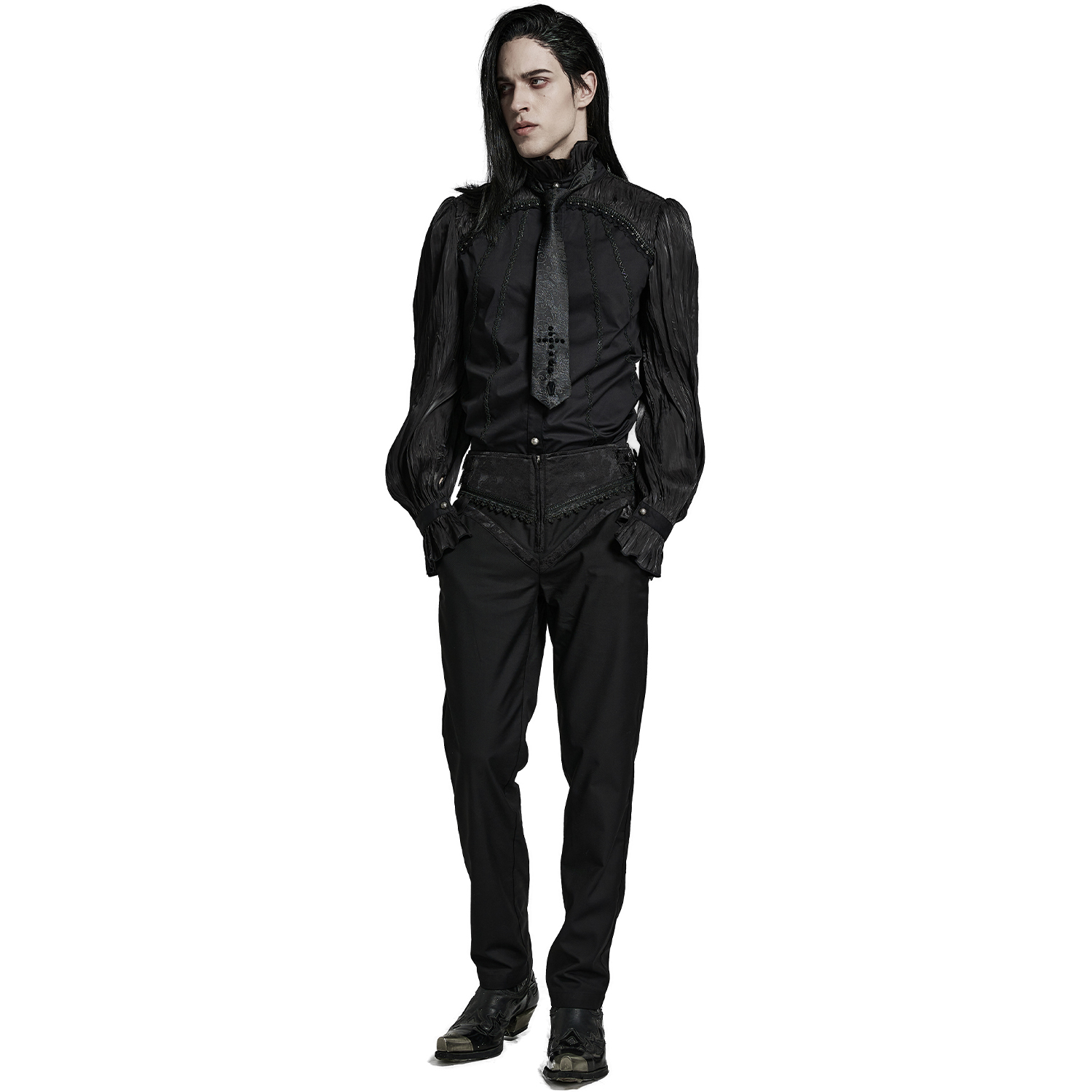 Black Goth Cross Tie by Punk Rave • The Dark Store™