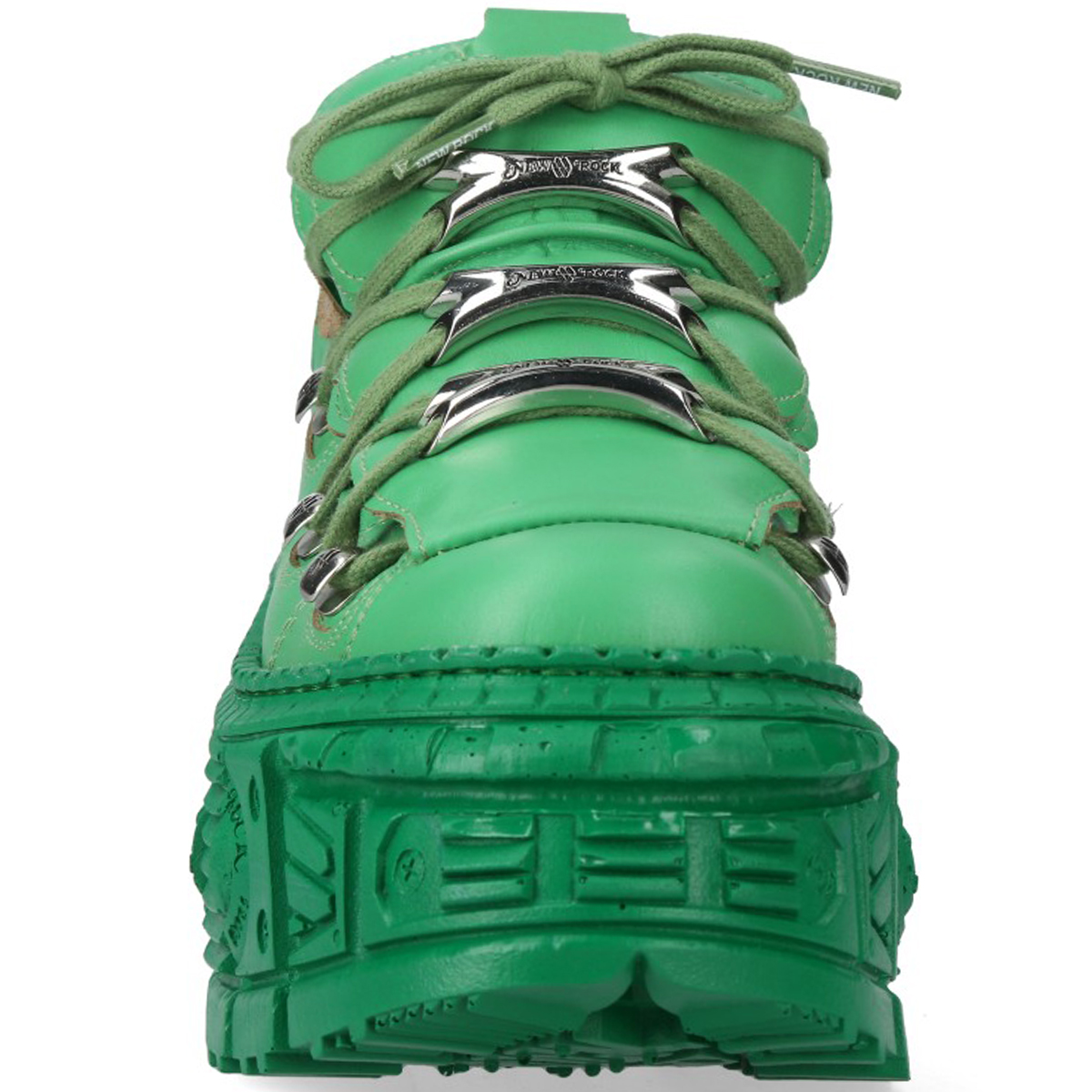 Chaussures New Rock Tank Monochromes Vertes • The Dark Store™