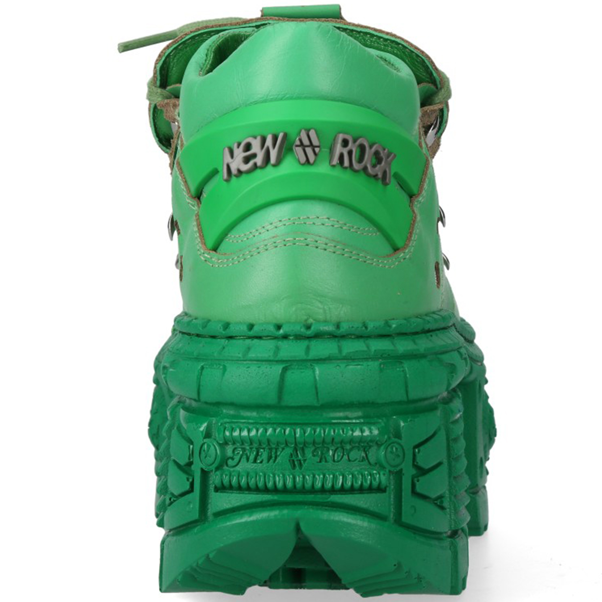 Chaussures New Rock Tank Monochromes Vertes • The Dark Store™