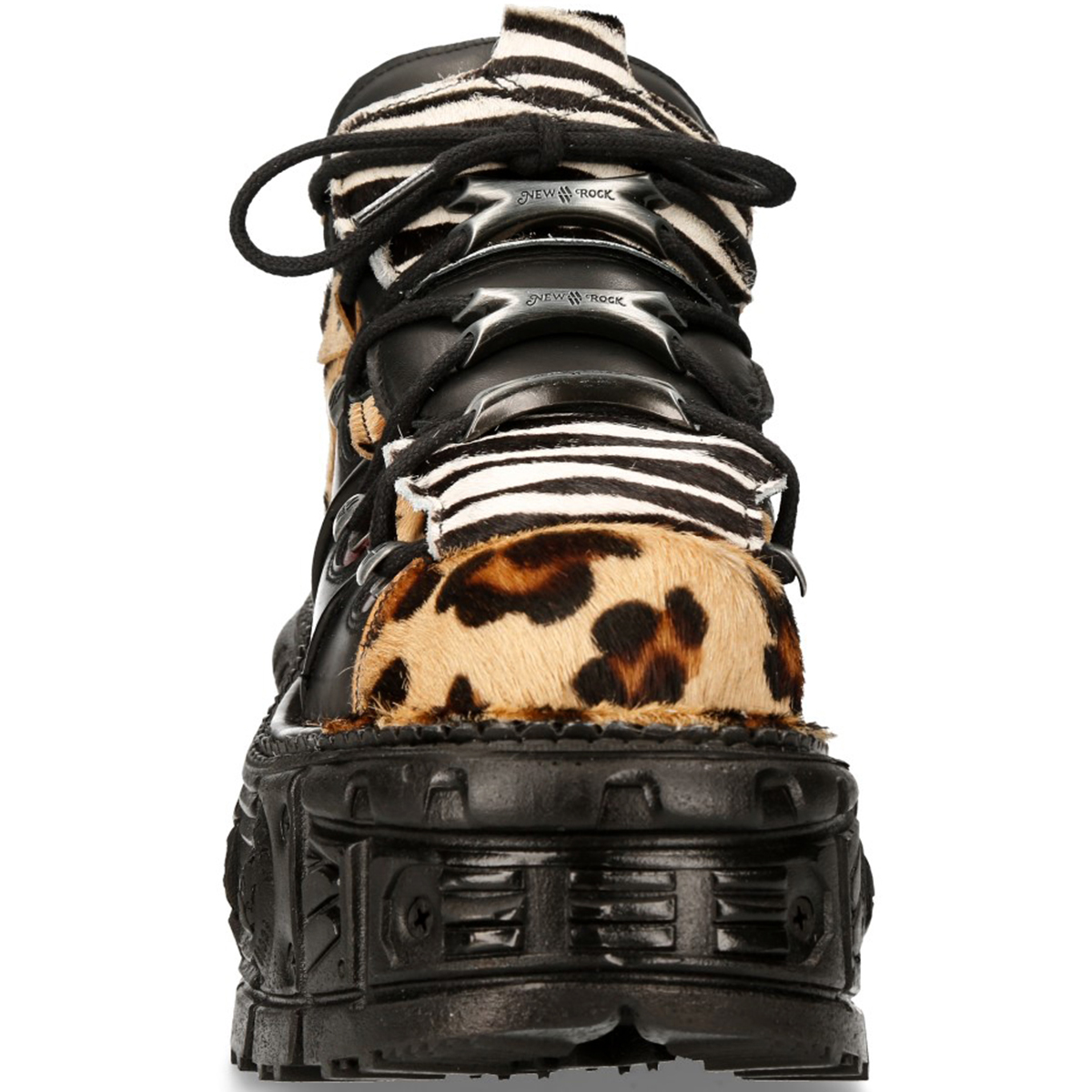 Chaussures New Rock Tank Léopard et Noires • The Dark Store™