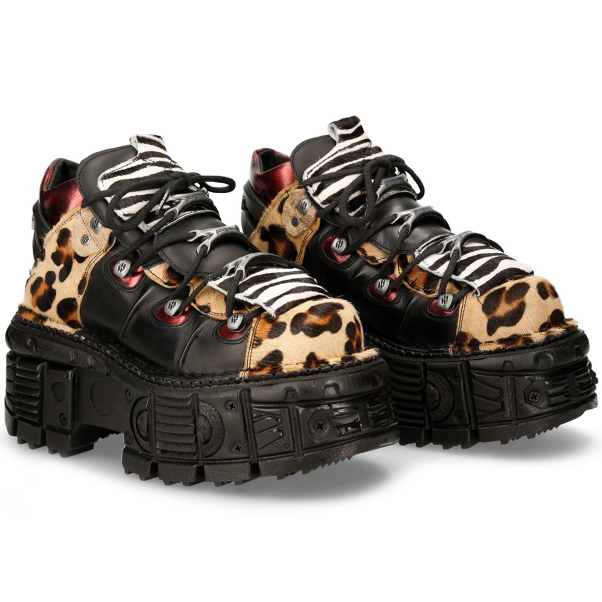 Chaussures New Rock Tank Léopard et Noires • The Dark Store™