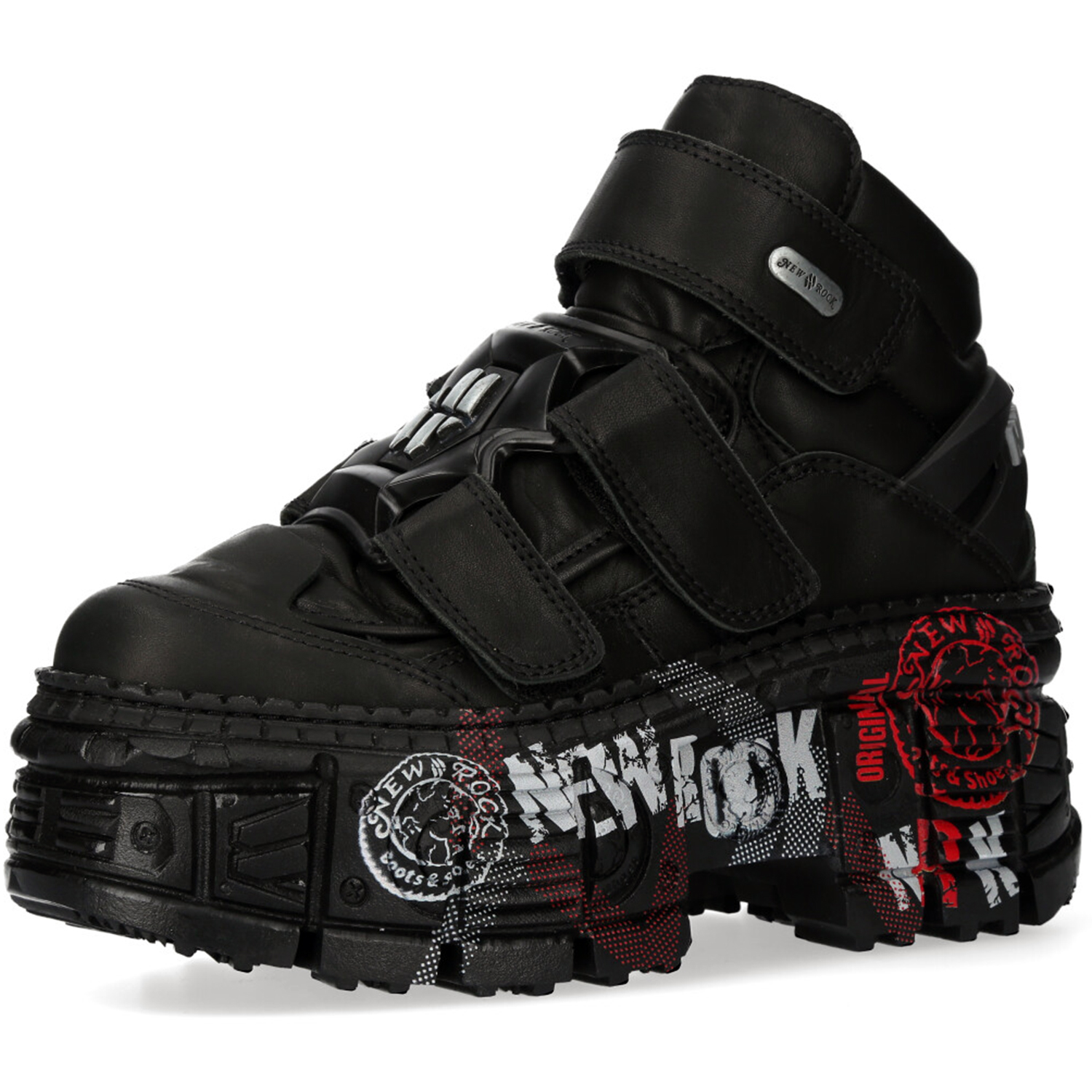 Black and Printed New Rock Tank Shoes • The Dark Store™