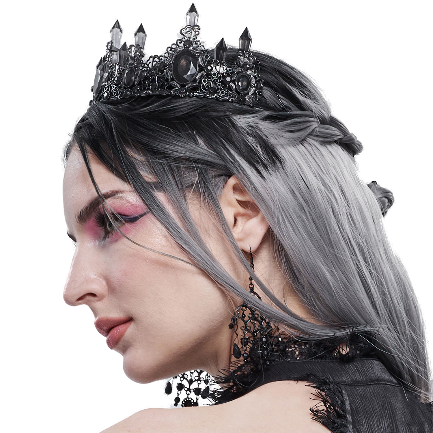 Dark Crystal Stone Diadem by Devil Fashion • The Dark Store™
