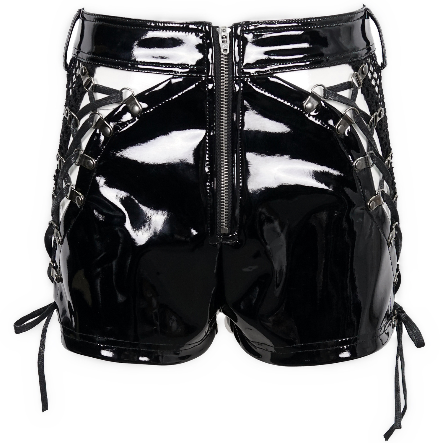 Black Vinyl 'Amala' Sexy Shorts by Devil Fashion • The Dark Store™