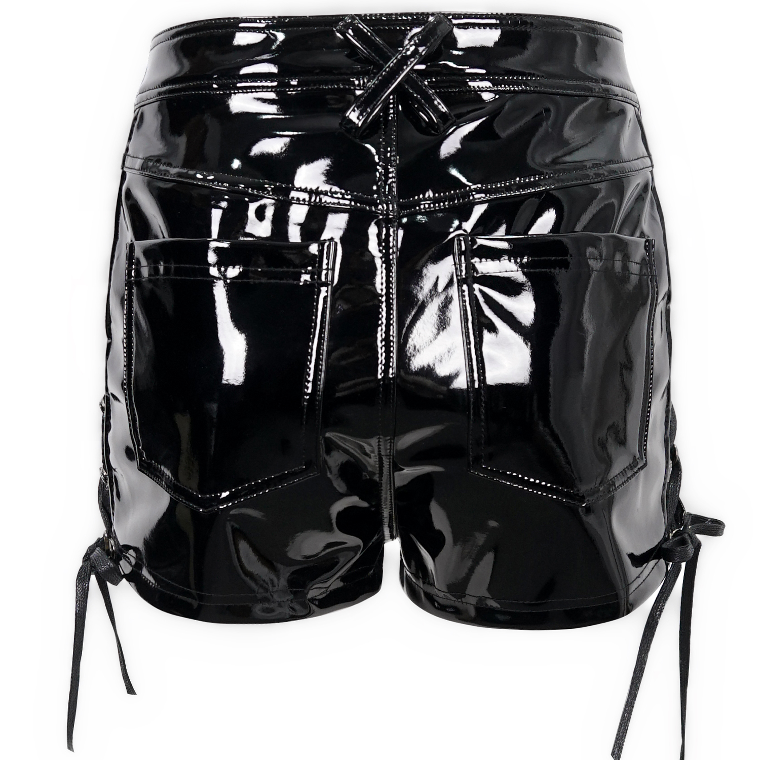 Black Vinyl 'Amala' Sexy Shorts by Devil Fashion • The Dark Store™