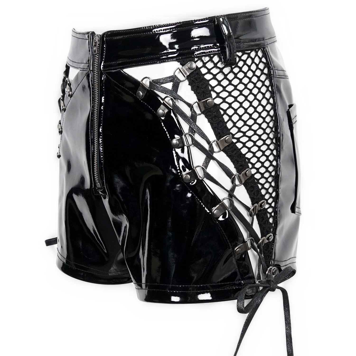Black Vinyl 'Amala' Sexy Shorts by Devil Fashion • The Dark Store™