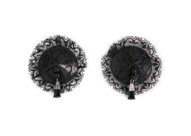 Black 'Amelina' Nipple Patches by Devil Fashion • The Dark Store™