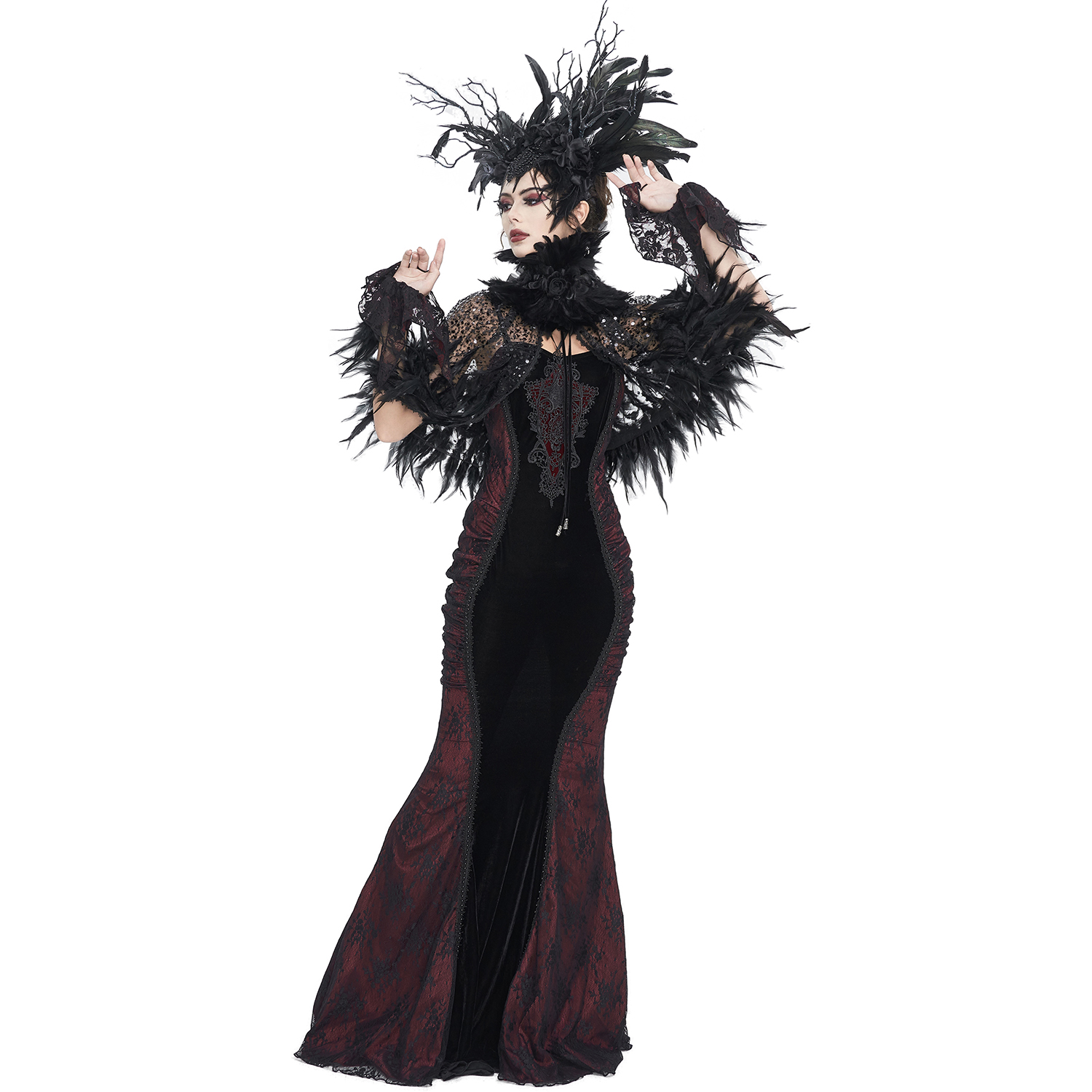 Black 'Monster Tree' Headband by Eva Lady • The Dark Store™