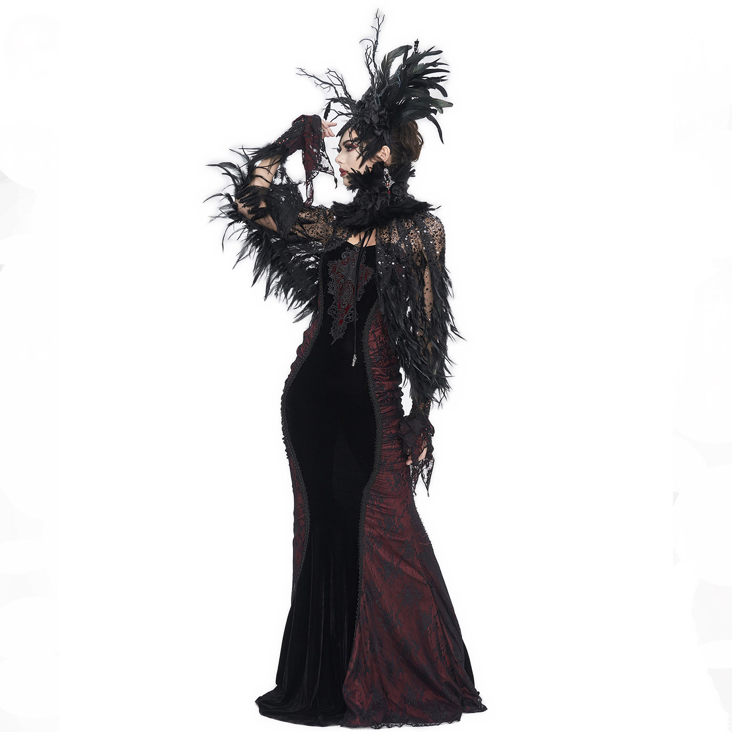 Black 'Monster Tree' Headband by Eva Lady • The Dark Store™