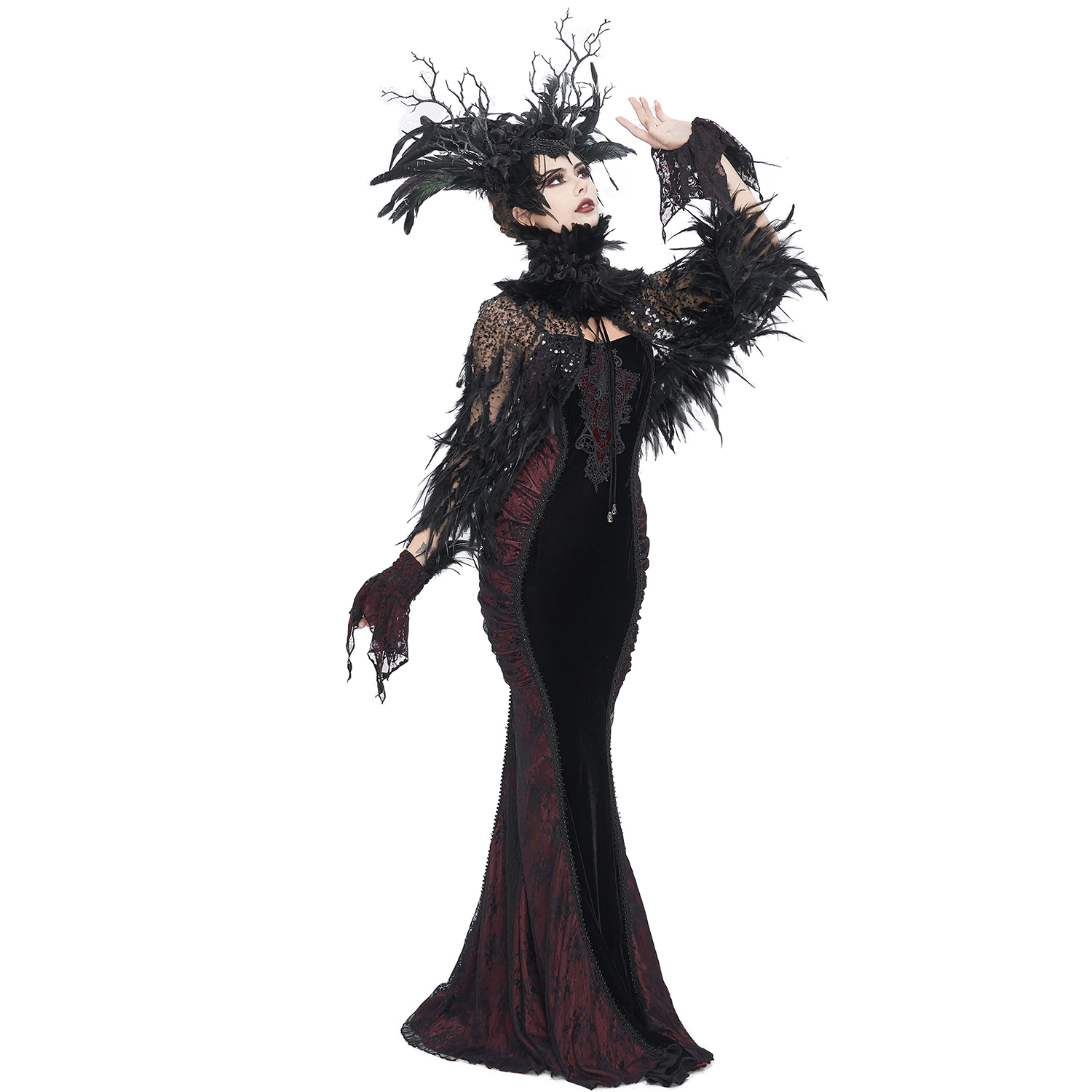 Black 'Monster Tree' Headband by Eva Lady • The Dark Store™