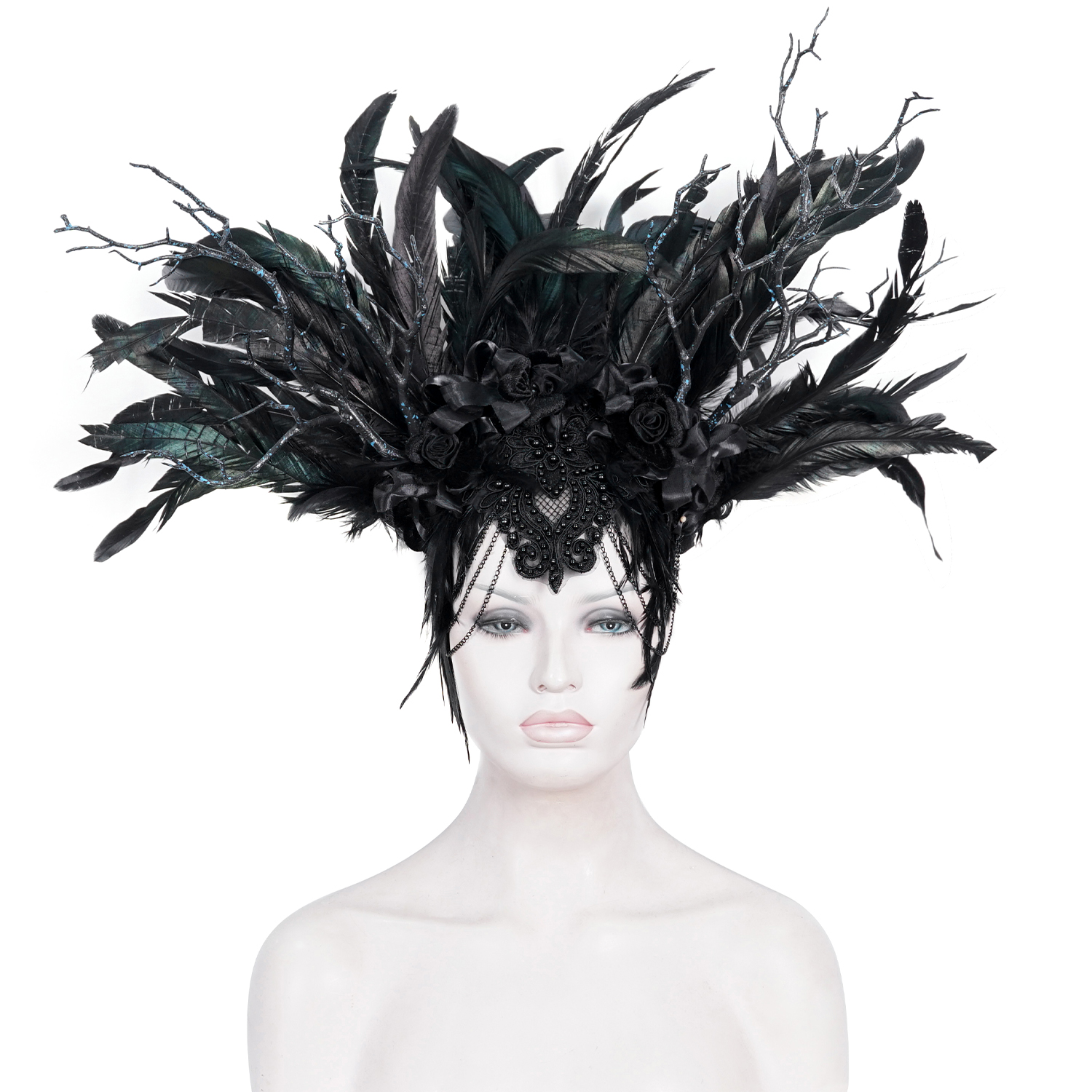 Black 'Monster Tree' Headband by Eva Lady • The Dark Store™