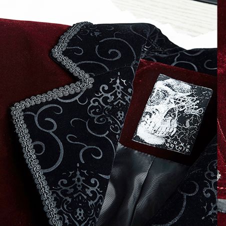 Dark Red 'Bloodborne' Velvet Jacket by Punk Rave • The Dark Store™
