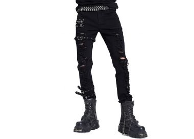 Black Denim 'Athanaric' Pants by Devil Fashion • The Dark Store™