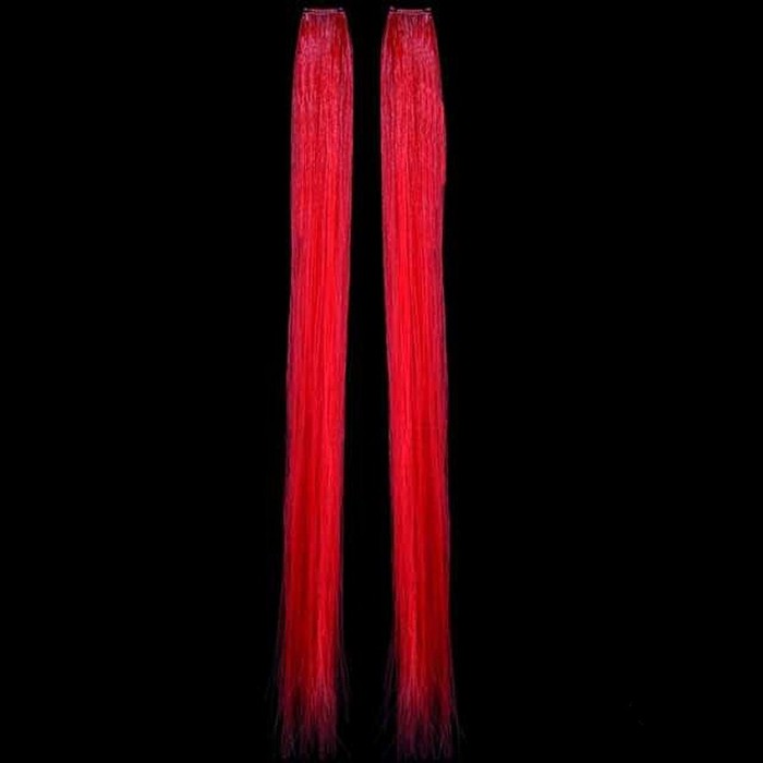 Red Clip in Hair Extensions • the dark store™